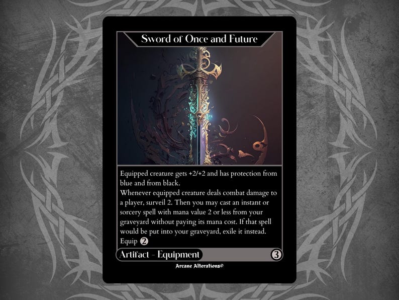 Sword of Once and Future - Full Art Custom Card - Etsy