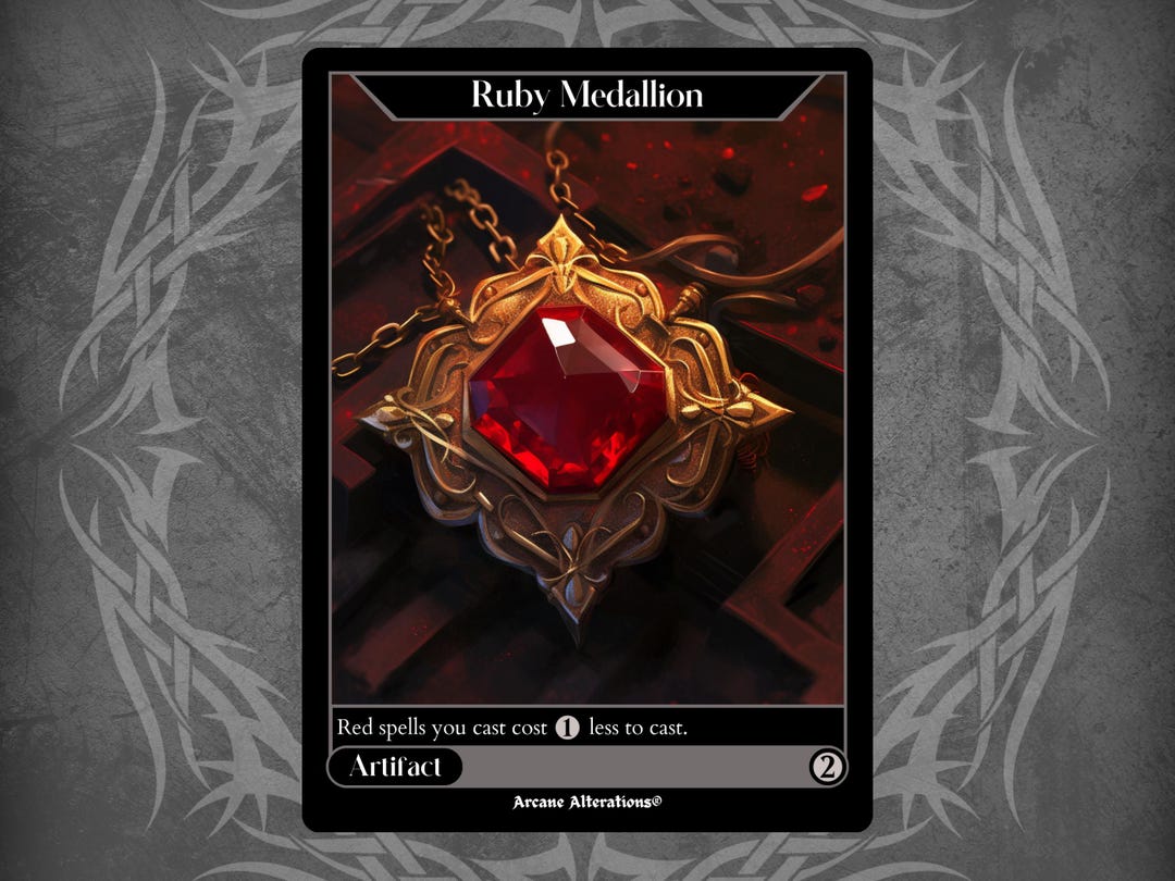 Ruby Medallion - Full Art Custom Card - Etsy