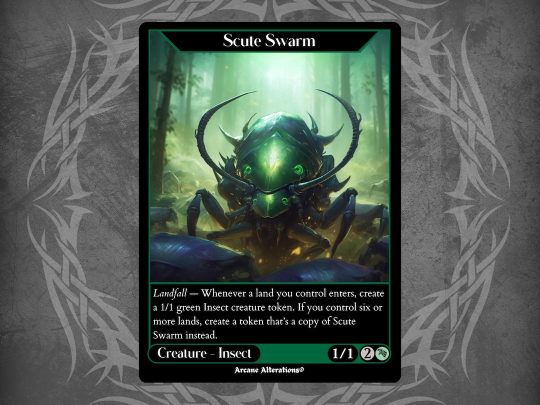 Scute Swarm - Full Art Custom Card - Etsy