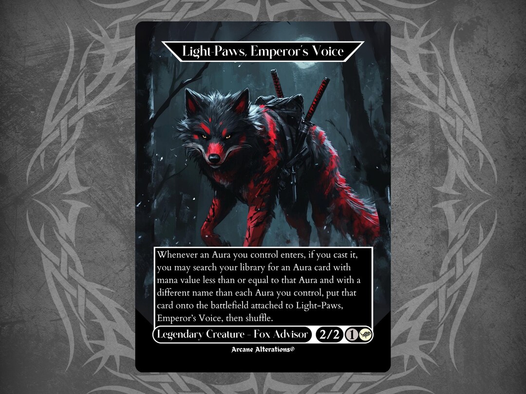 Light-paws, Emperor's Voice - Proxy Full Art Custom Card - Etsy
