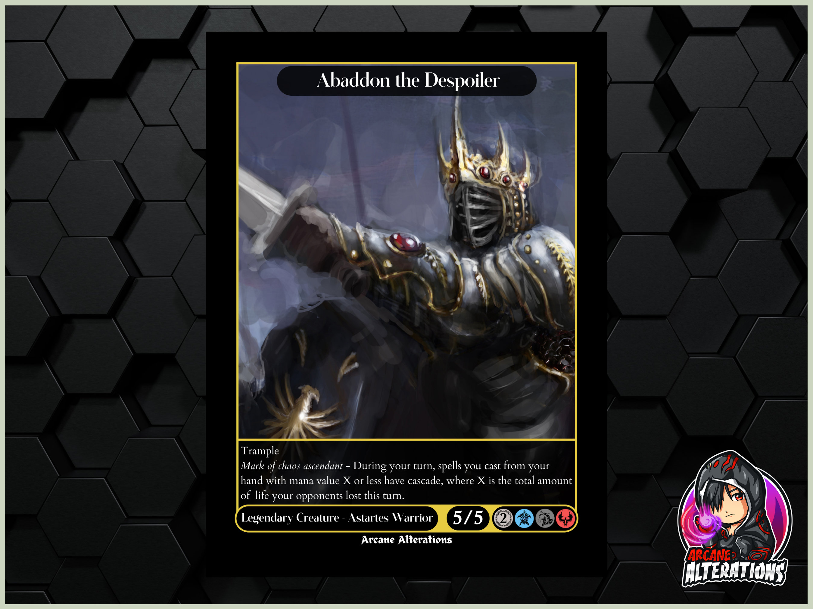 Abbadon the Despoiler Full Art Custom Card - Etsy