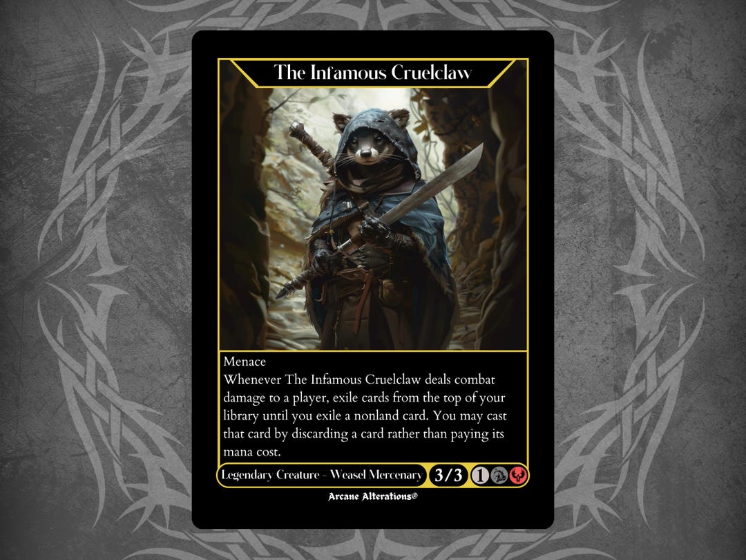 The Infamous Cruelclaw - Full Art Custom Card - Etsy