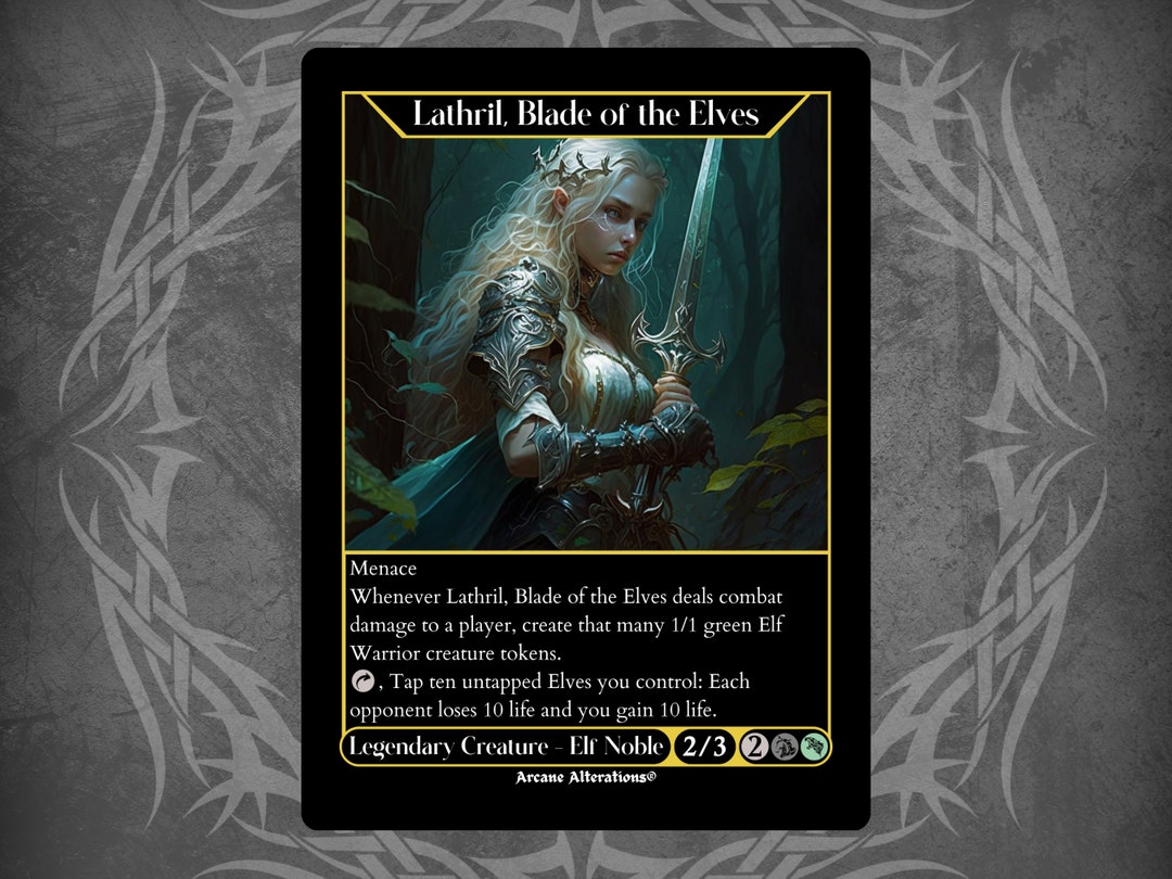 Lathril, Blade of the Elves - Full Art Custom Card - Etsy