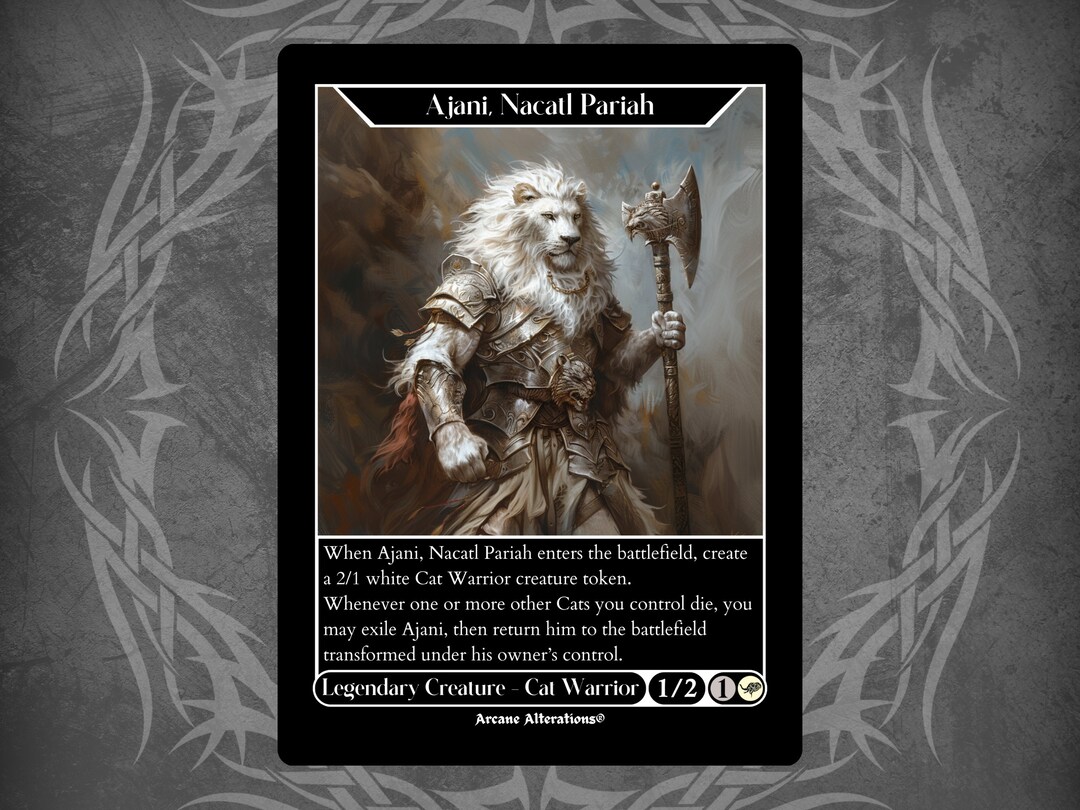 Ajani, Nacatl Pariah - Full Art Custom Card - Etsy