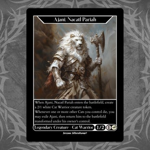 Ajani, Nacatl Pariah - Full Art Custom Card - Etsy