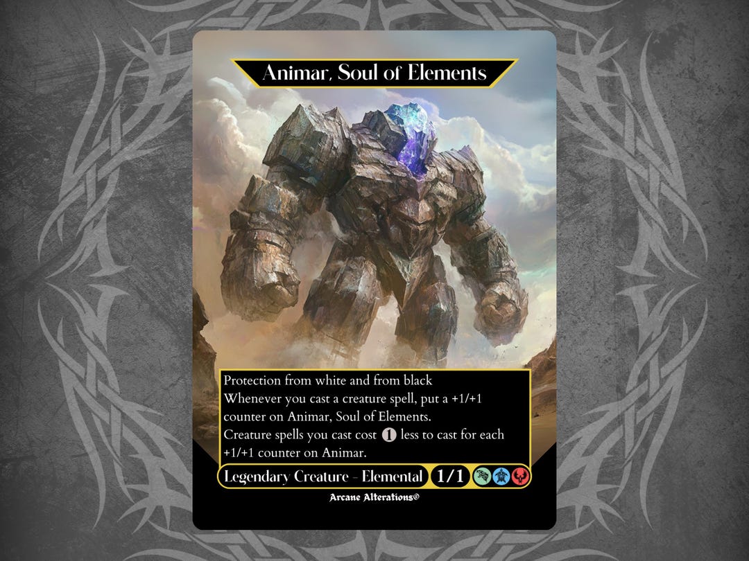 Animar, Soul of Elements - Proxy Full Art Custom Card - Etsy