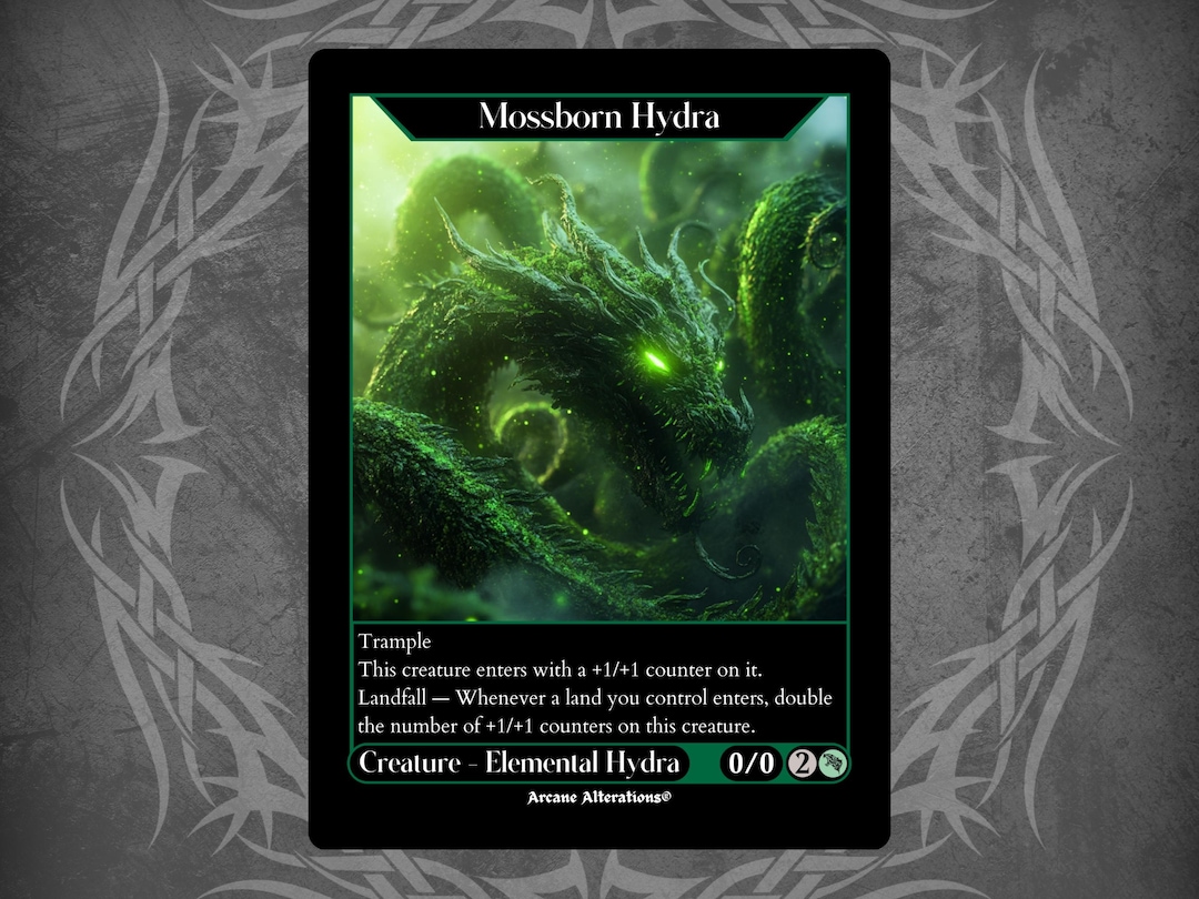 Mossborn Hydra - Full Art Custom Card - Etsy