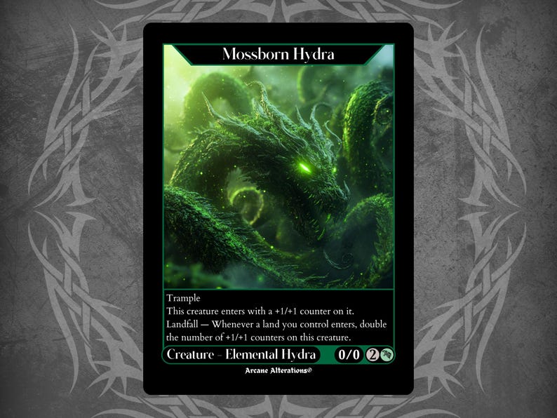 Mossborn Hydra - Full Art Custom Card - Etsy