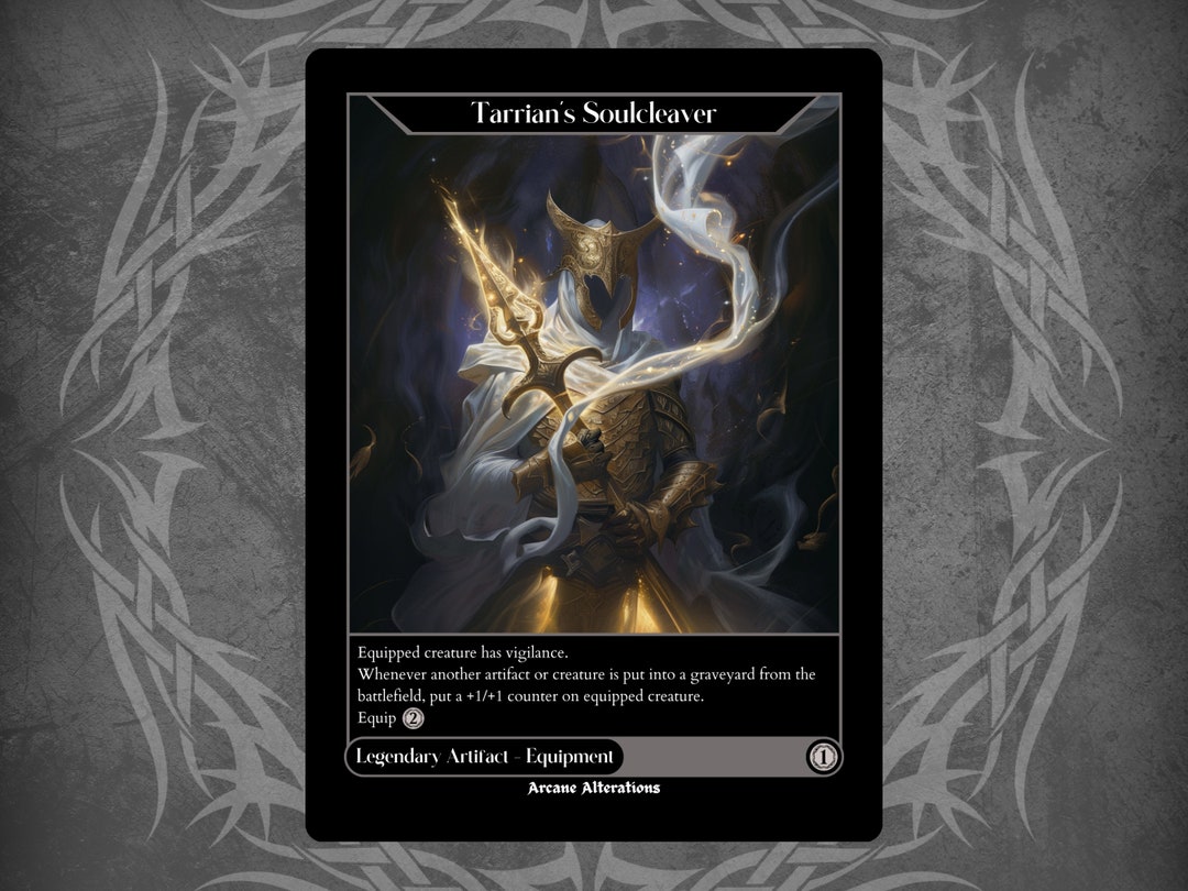 Tarrian's Soulcleaver - Full Art Custom Card - Etsy