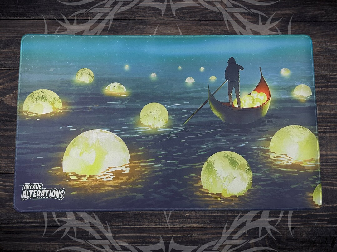 Sea of Moons Playmat TCG Stitched Edges 600*350*3mm Mousepad - Etsy