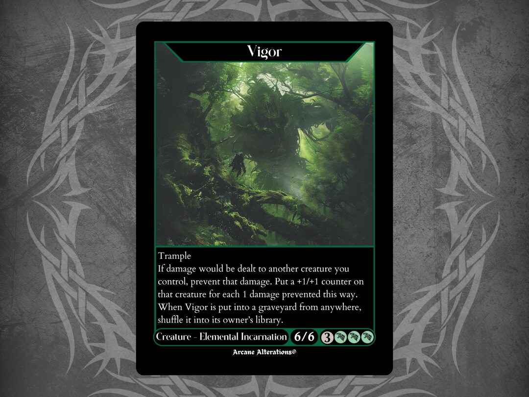 Vigor - Full Art Custom Card - Etsy