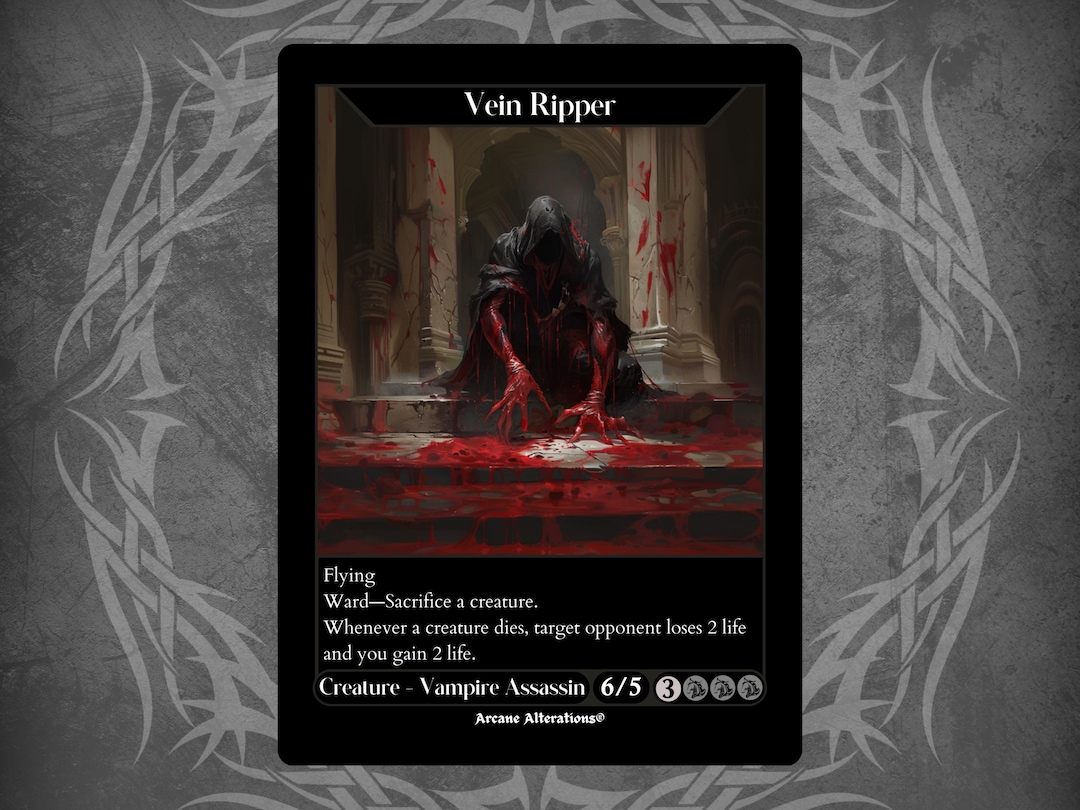 Vein Ripper - Full Art Custom Card - Etsy