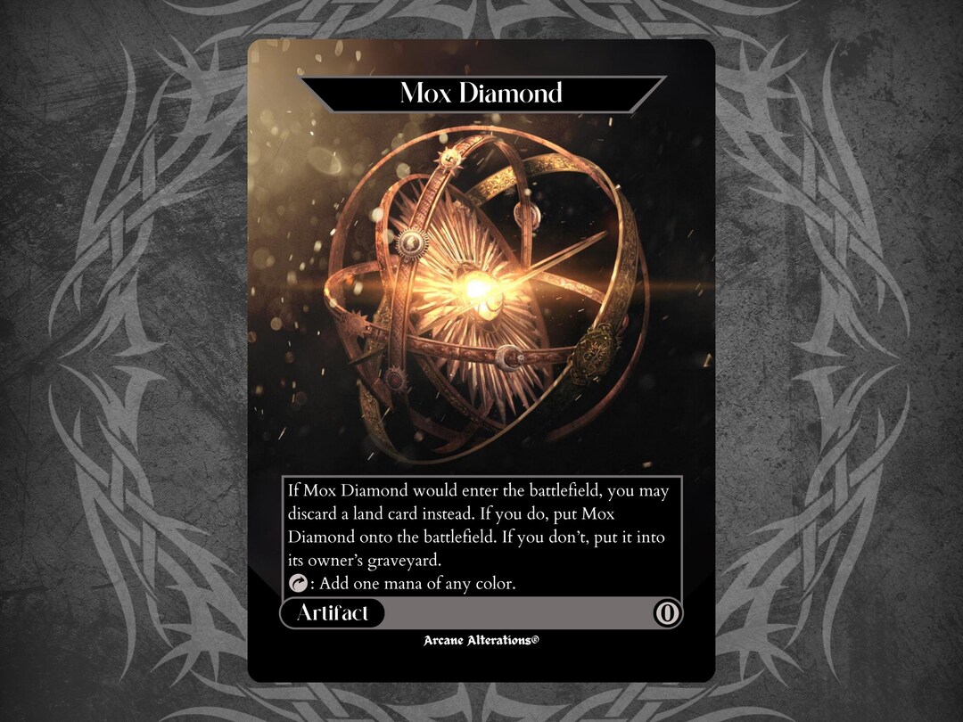 Mox Diamond - Proxy Full Art Custom Card - Etsy