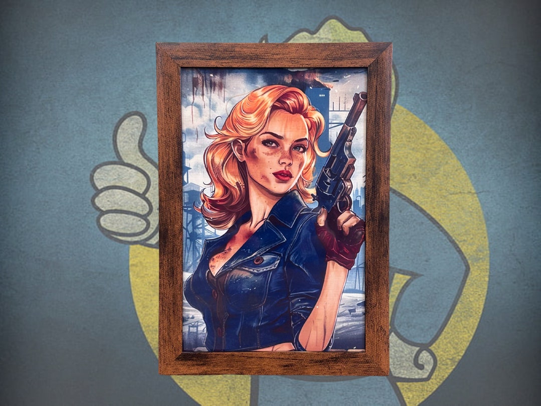 Fallout Inspired Framed Desktop Art Print 4x6 With Wood Frame - Etsy