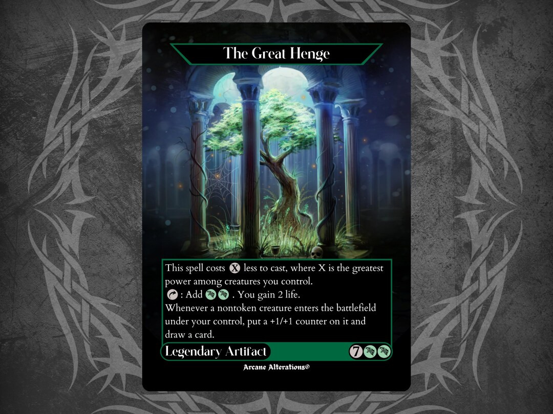 The Great Henge - Proxy Full Art Custom Card - Etsy