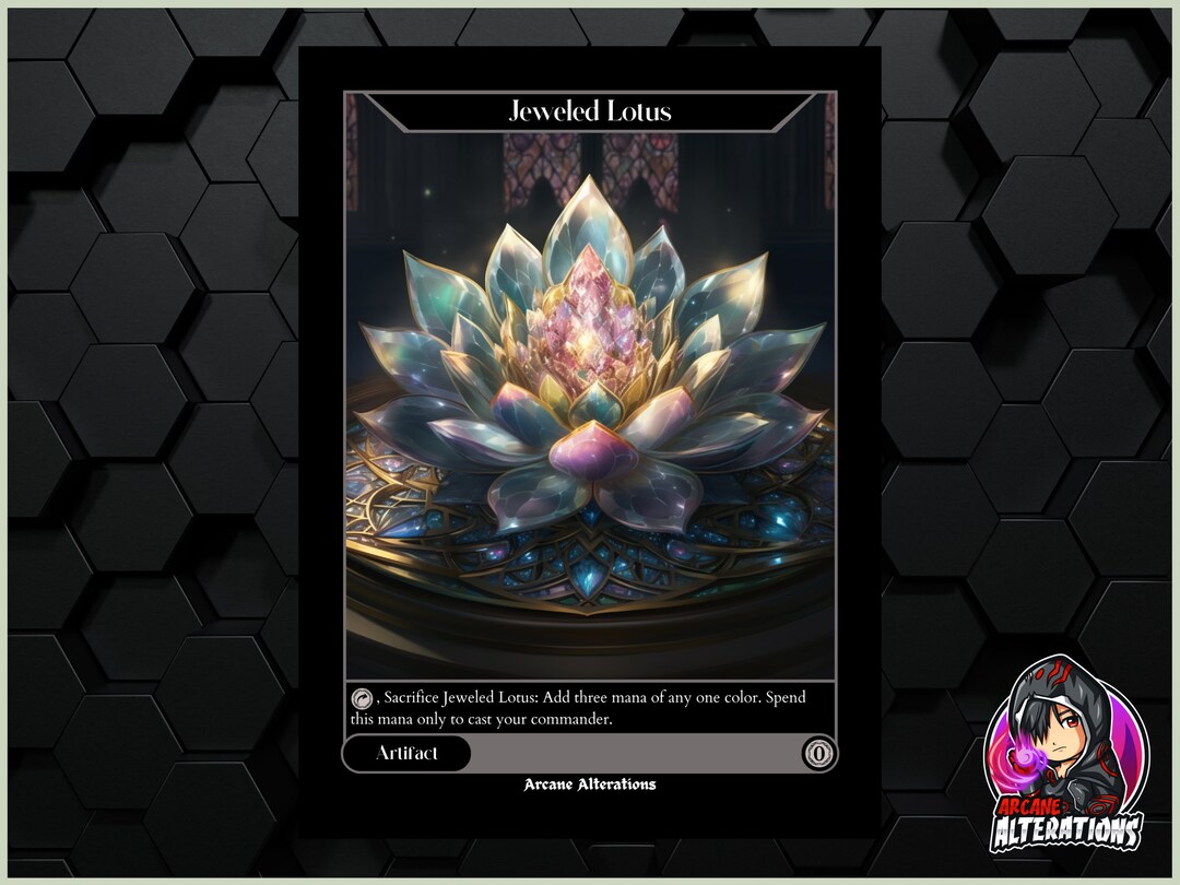 Jeweled Lotus - Full Art Custom Card - Etsy