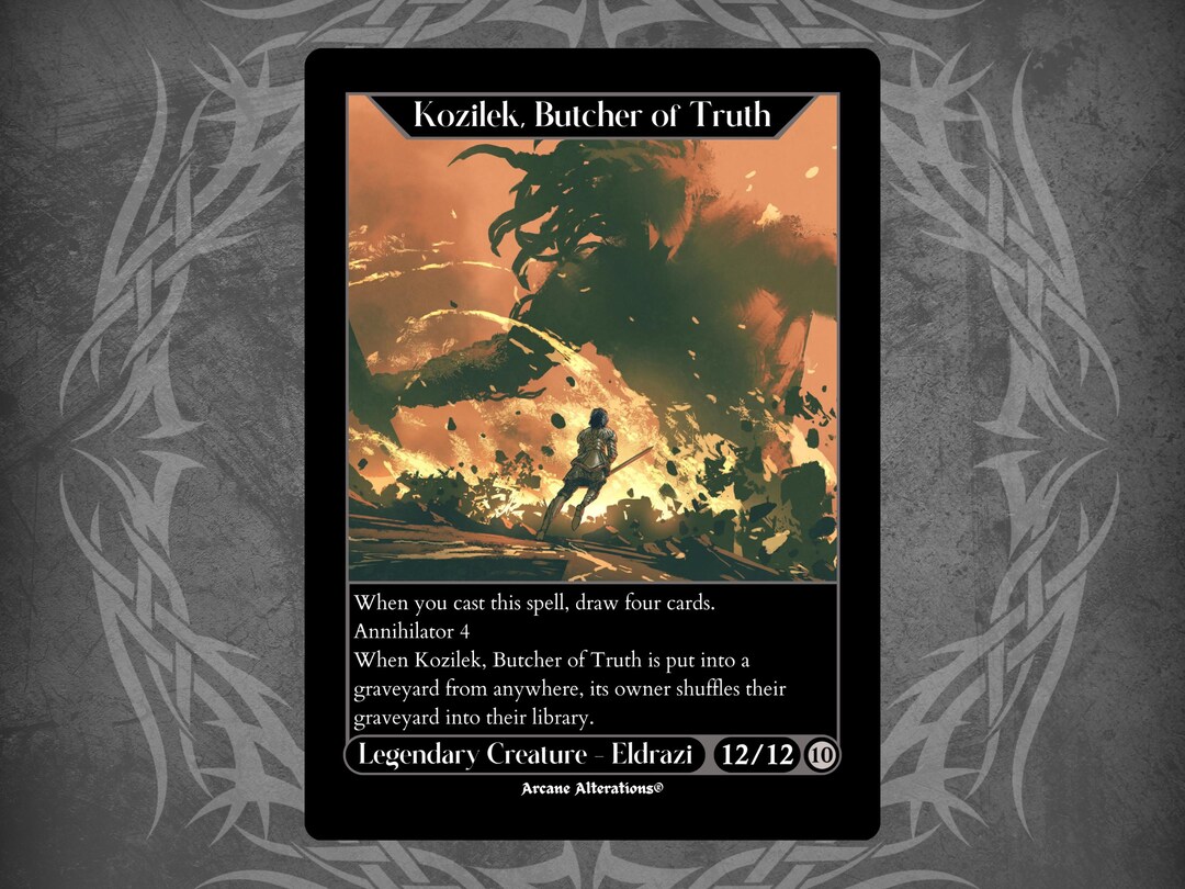 Kozilek, Butcher of Truth - Full Art Custom Card - Etsy Kozilek, Butcher of Truth - Full Art Custom Card - Etsy