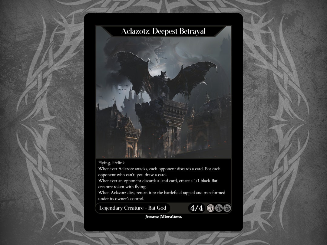 Aclazotz, Deepest Betrayal Full Art Custom Card - Etsy