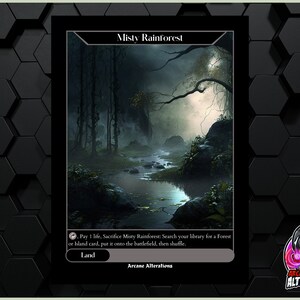 Misty Rainforest Full Art Custom Card - Etsy