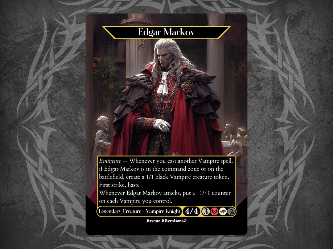 Edgar Markov - Proxy Full Art Custom Card - Etsy