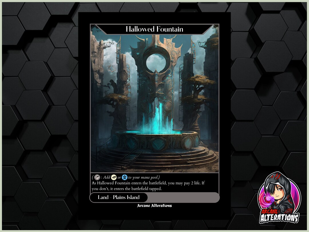 Hallowed Fountain Full Art Custom Card - Etsy