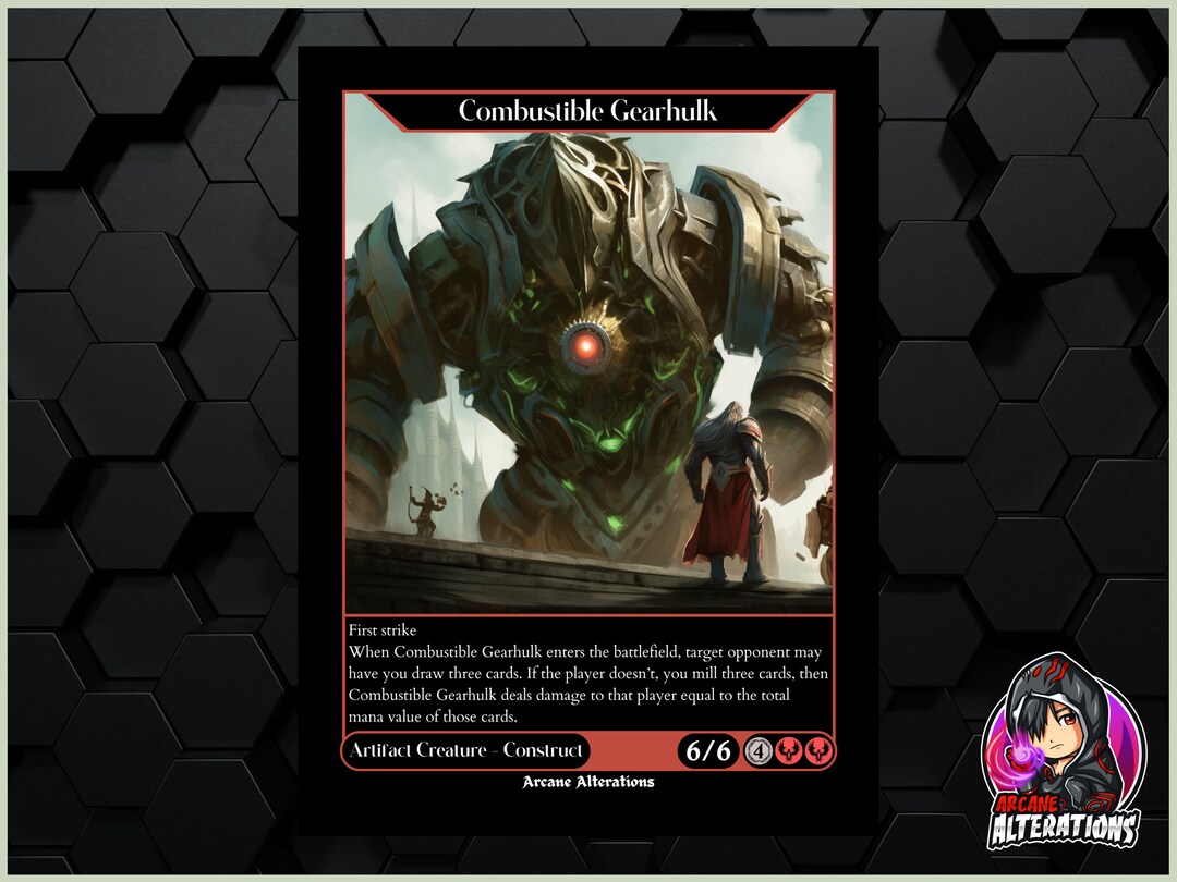 Combustible Gearhulk Full Art Custom Card - Etsy