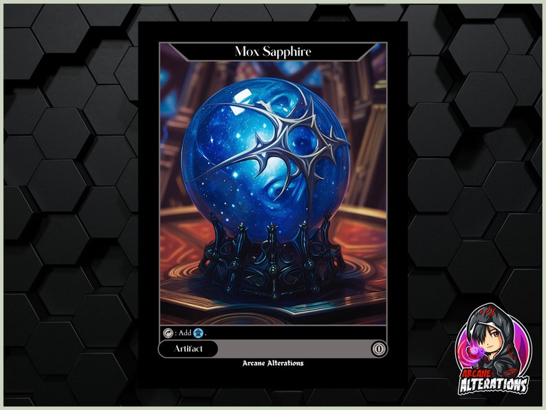 Mox Sapphire Full Art Custom Card - Etsy