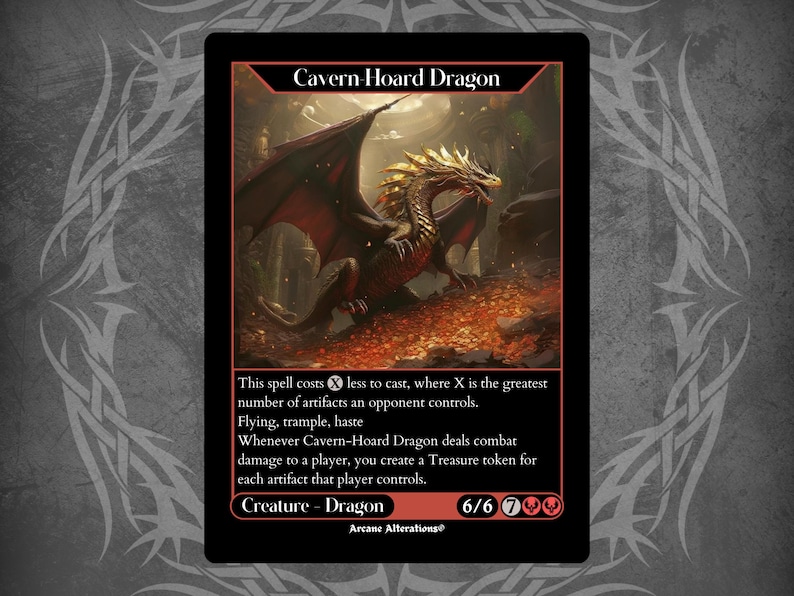 Cavern-hoard Dragon - Full Art Custom Card - Etsy