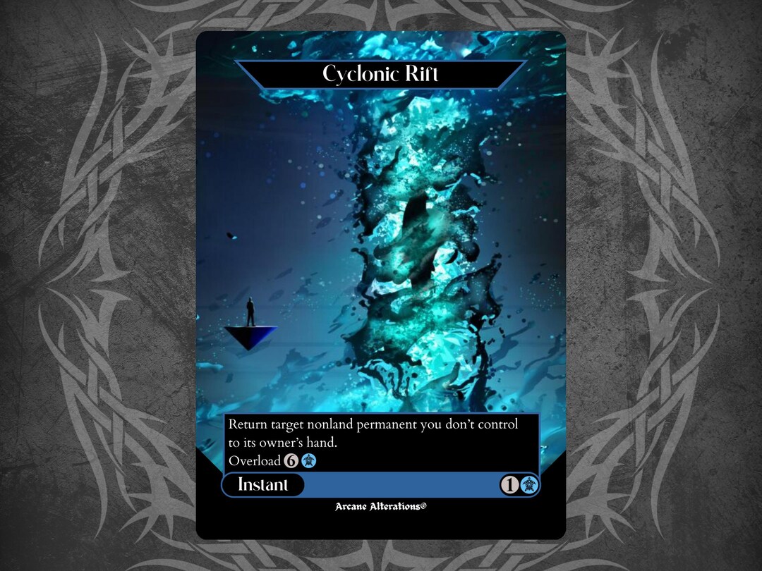 Cyclonic Rift - Proxy Full Art Custom Card - Etsy