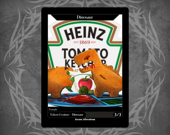 Dinosaur Beast Token Custom Altered MTG Magic the Gathering Fantasy ...