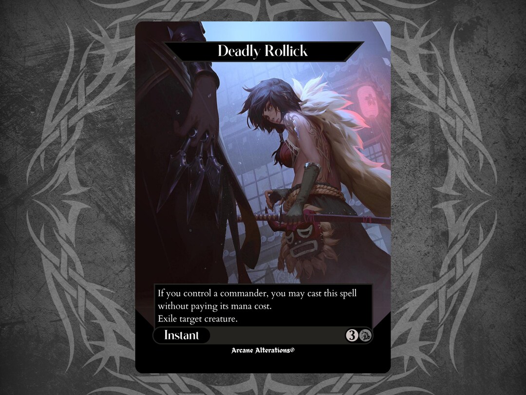Deadly Rollick - Proxy Full Art Custom Card - Etsy