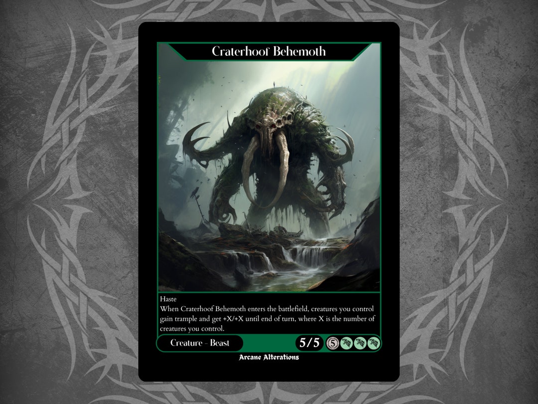 Craterhoof Behemoth Full Art Custom Card - Etsy