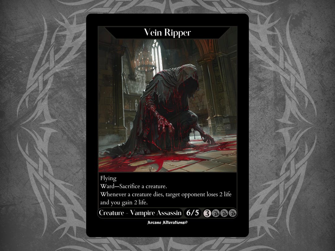 Vein Ripper - Full Art Custom Card - Etsy