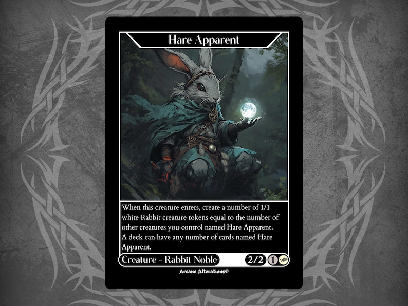 Hare Apparent - Full Art Custom Card - Etsy