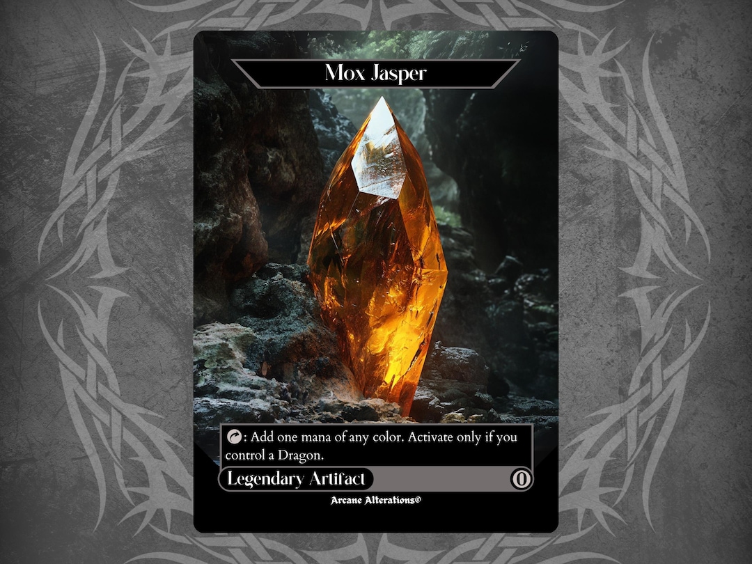 Mox Jasper - Proxy Full Art Custom Card - Etsy