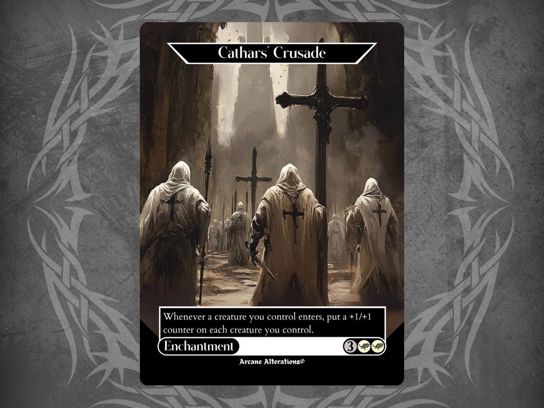 Cathars' Crusade - Proxy Full Art Custom Card - Etsy