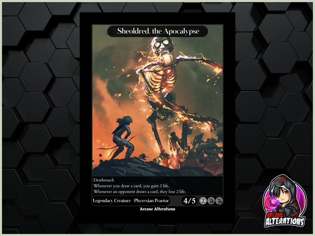 Sheoldred the Apocalypse - Full Art Custom Card - Etsy Sheoldred the Apocalypse - Full Art Custom Card - Etsy