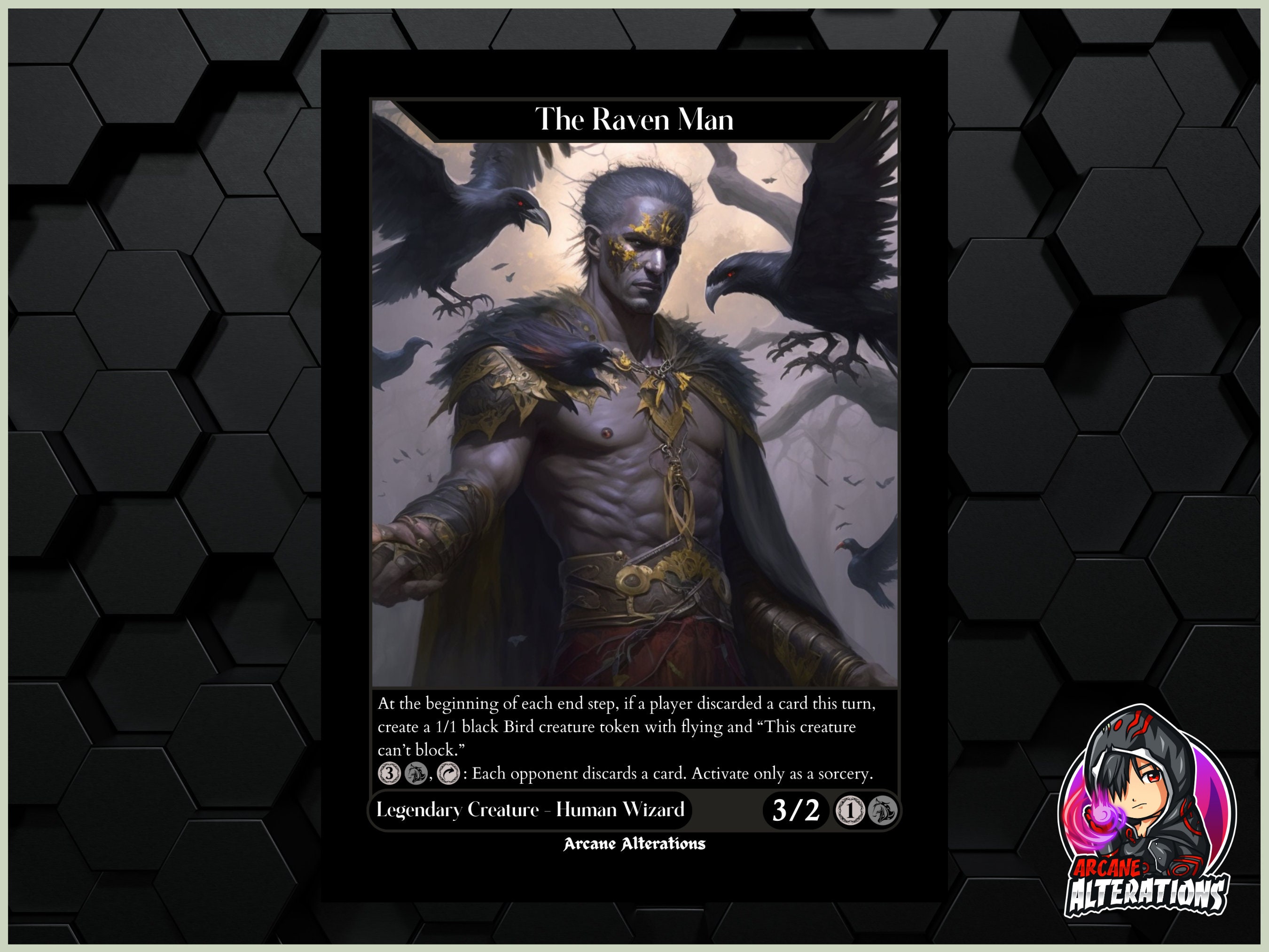 The Raven Man Full Art Custom Card - Etsy