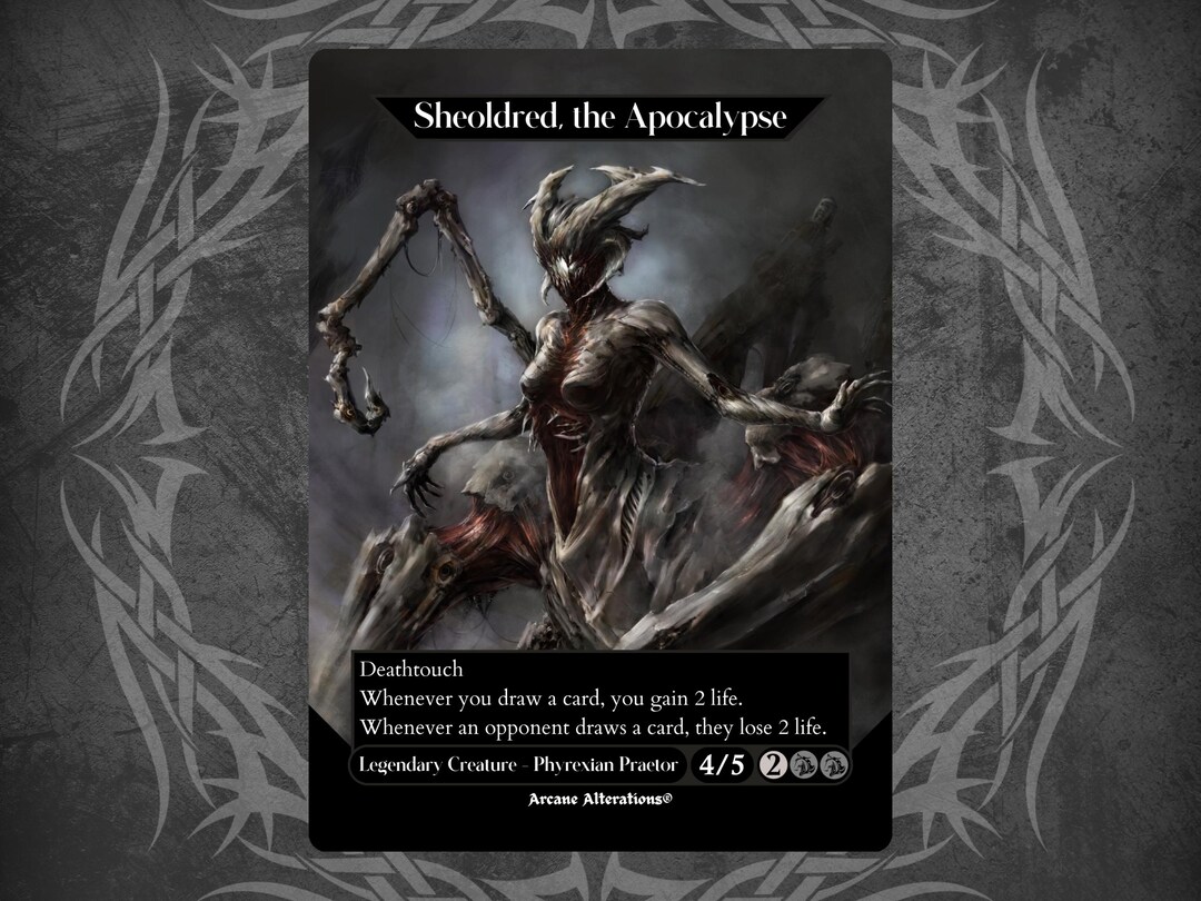 Sheoldred, the Apocalypse - Proxy Full Art Custom Card - Etsy