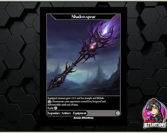 Mtg Altered Art Card Shadowspear - Etsy