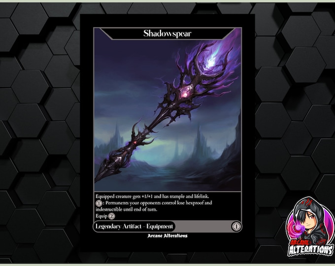 Shadowspear Full Art Custom Card - Etsy