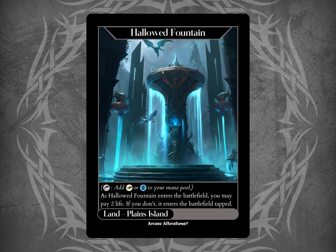 Hallowed Fountain - Full Art Custom Card - Etsy