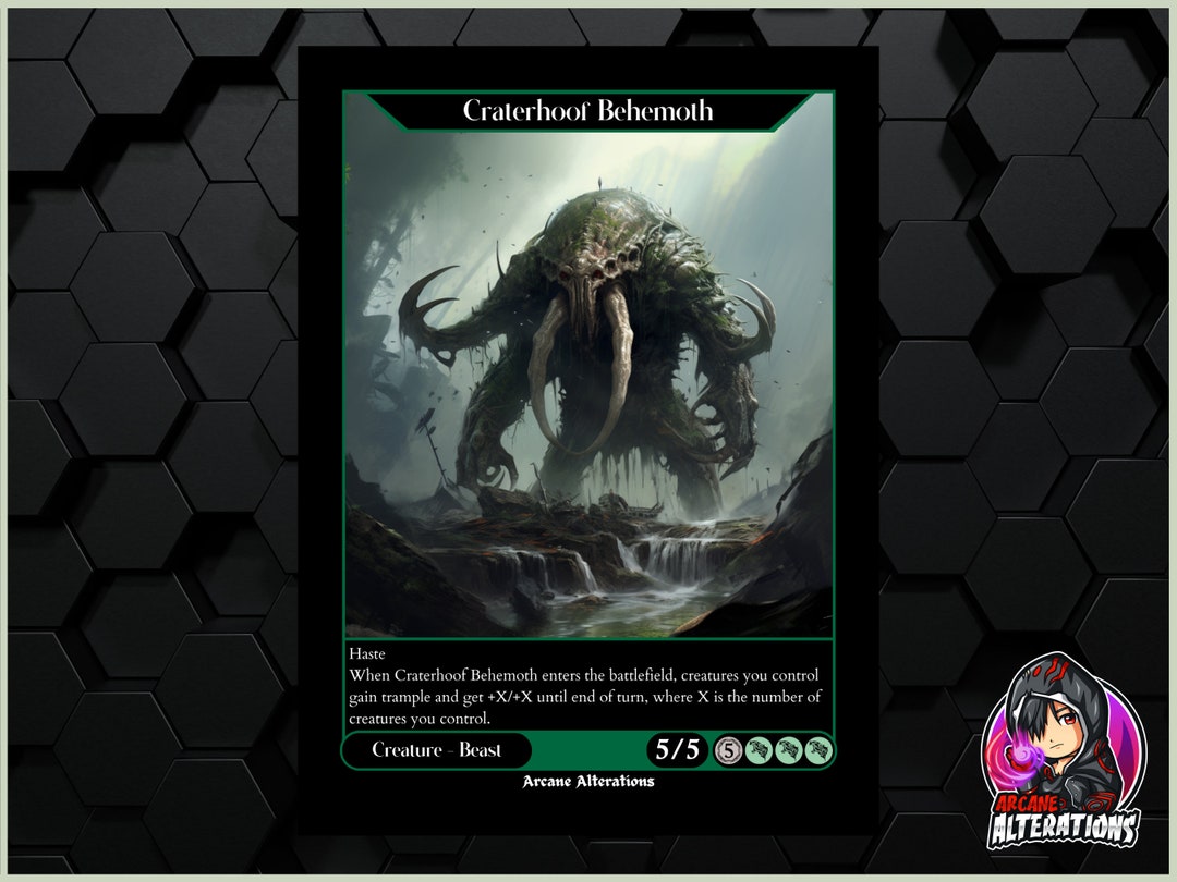 Craterhoof Behemoth Full Art Custom Card - Etsy