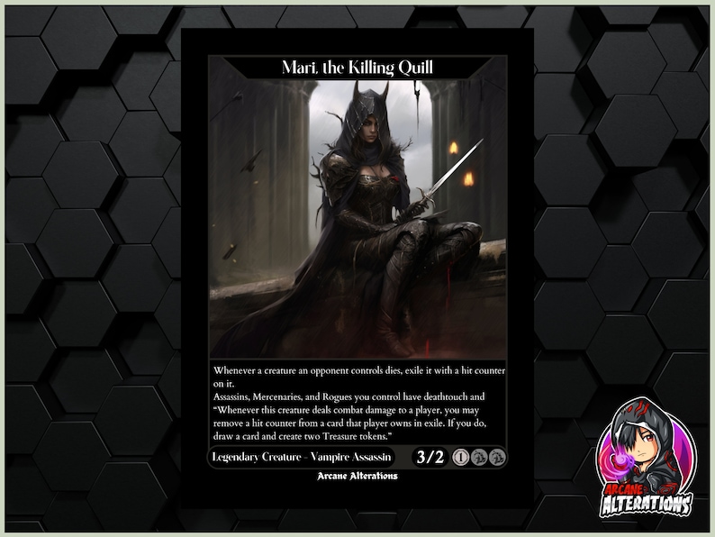 Mari, the Killing Quill - Full Art Custom Card - Etsy