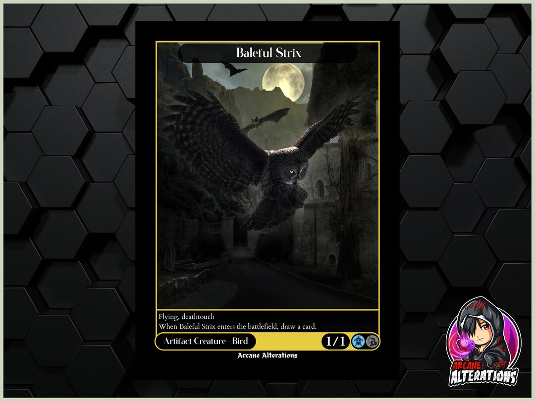 Baleful Strix Full Art Custom Card - Etsy