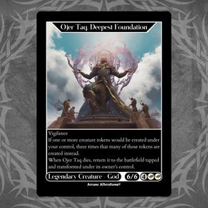Ojer Taq, Deepest Foundation - Full Art Custom Card - Etsy Australia