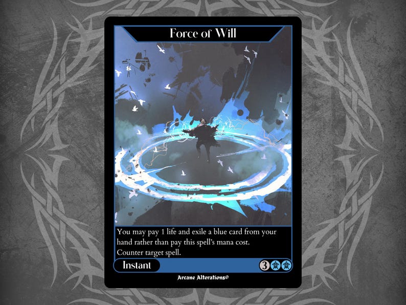 Force of Will - Full Art Custom Card - Etsy