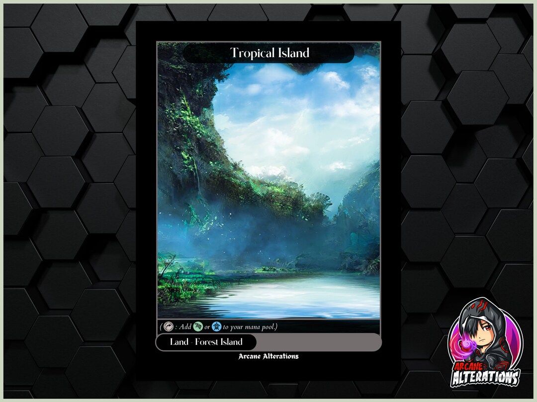 Tropical Island - Full Art Custom Card - Etsy