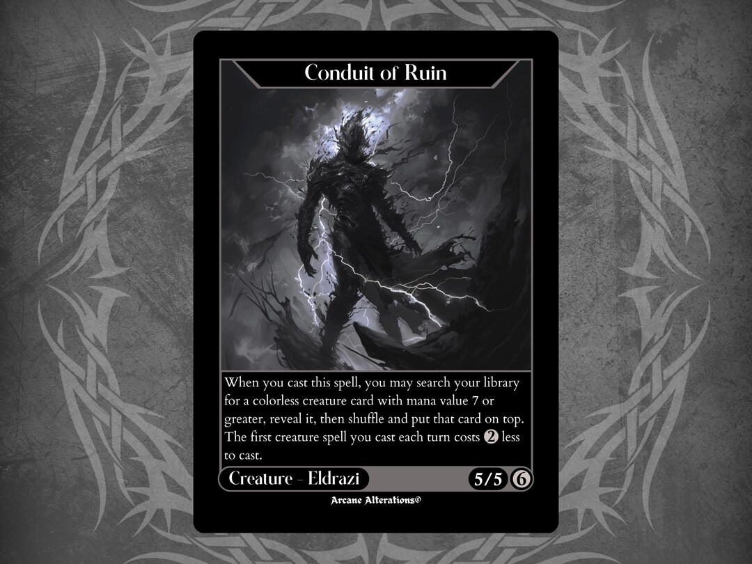 Conduit of Ruin - Full Art Custom Card - Etsy