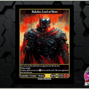 Rakdos, Lord of Riots - Full Art Custom Card - Etsy